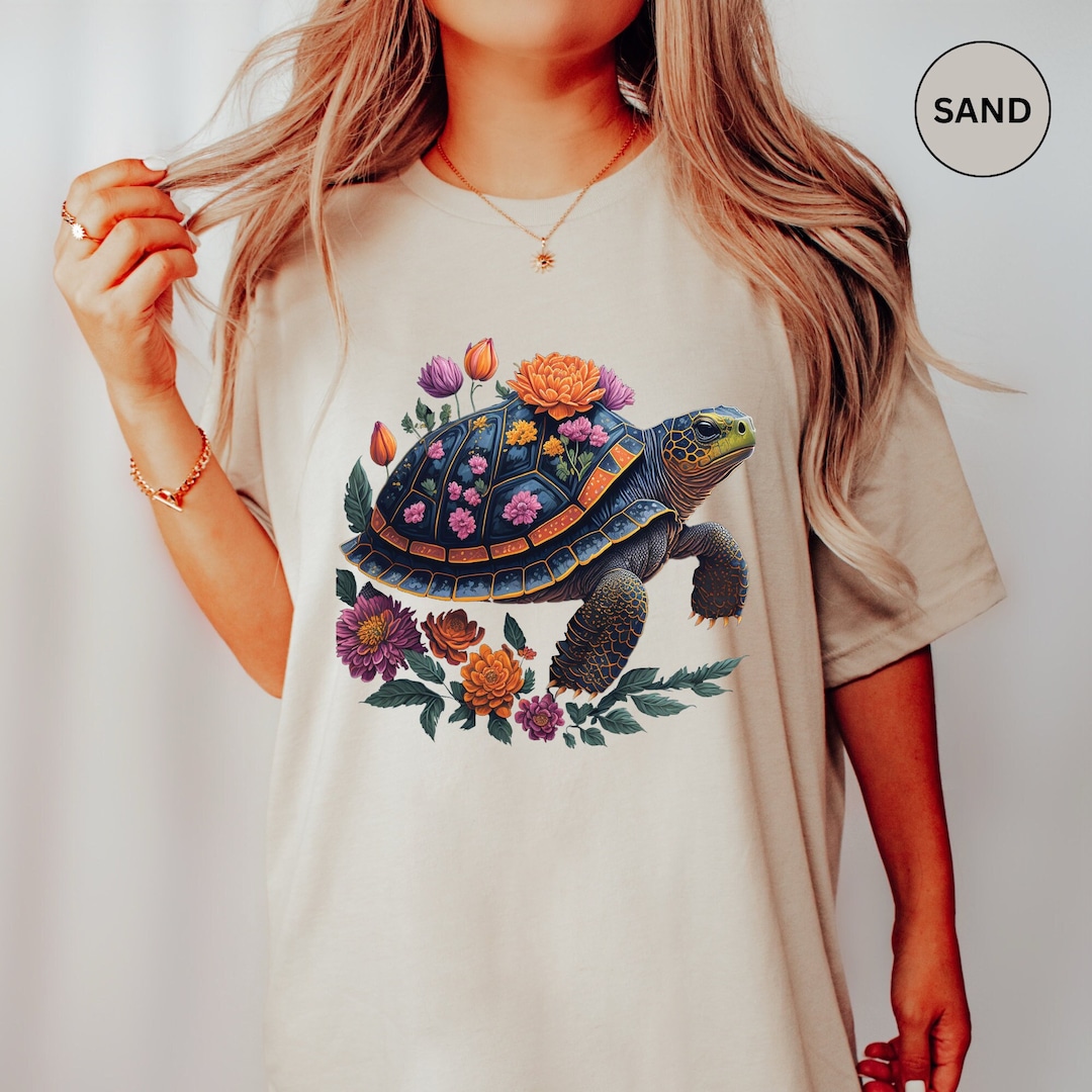 Tortoise Shirt, Turtles Shirt, Floral Turtle Shirt, Floral Tortoise ...