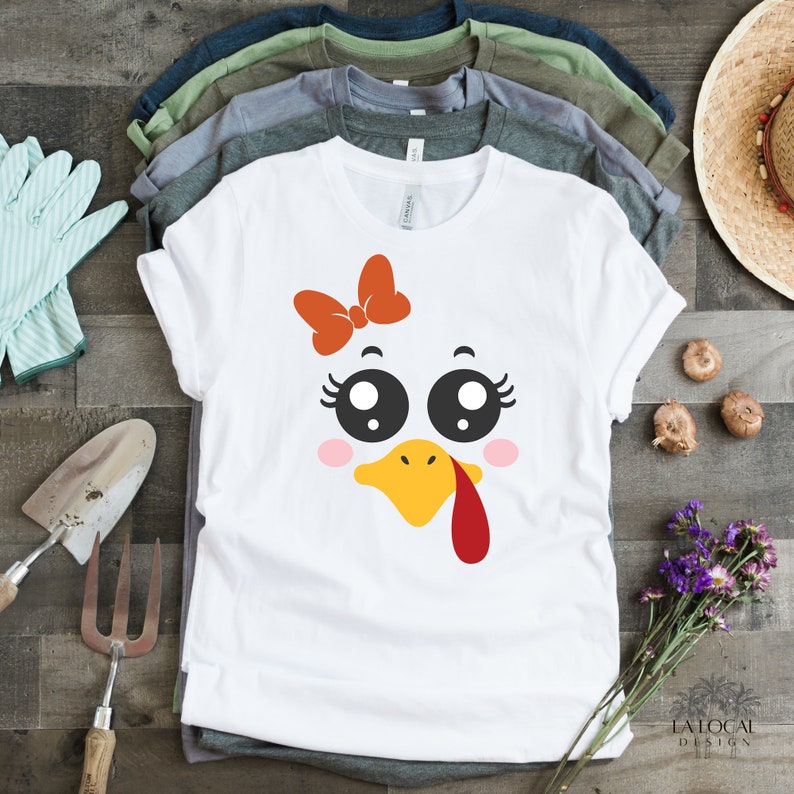 Funny Turkey Face Shirt Cute Turkey Face Shirt Family - Etsy