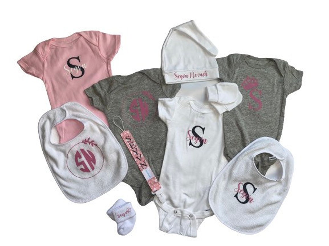 Personalized Baby Box Clothing Set Girls Coming Home Outfit - Etsy