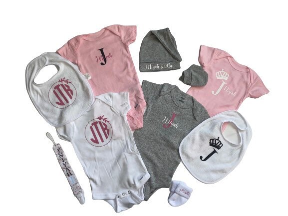 Personalized Baby Box Clothing Set Girls Coming Home Outfit - Etsy