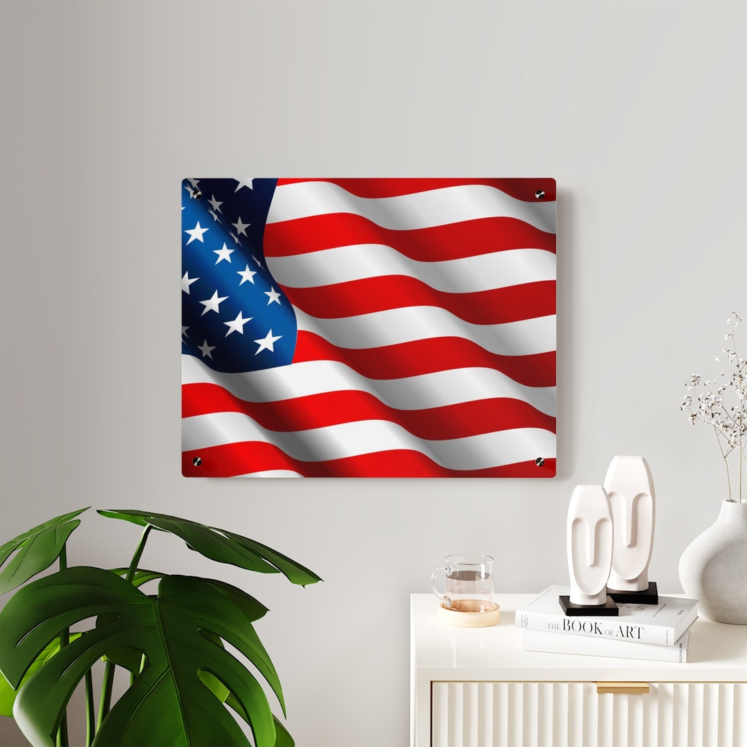 Acrylic Wall Art Panels Flag USA Flag American Flag - Etsy
