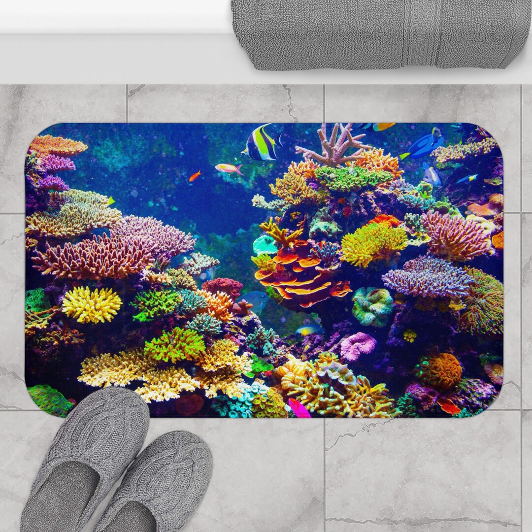 Bath Mat Beach House Bath Mat Ocean Bath Mat Bathroom - Etsy