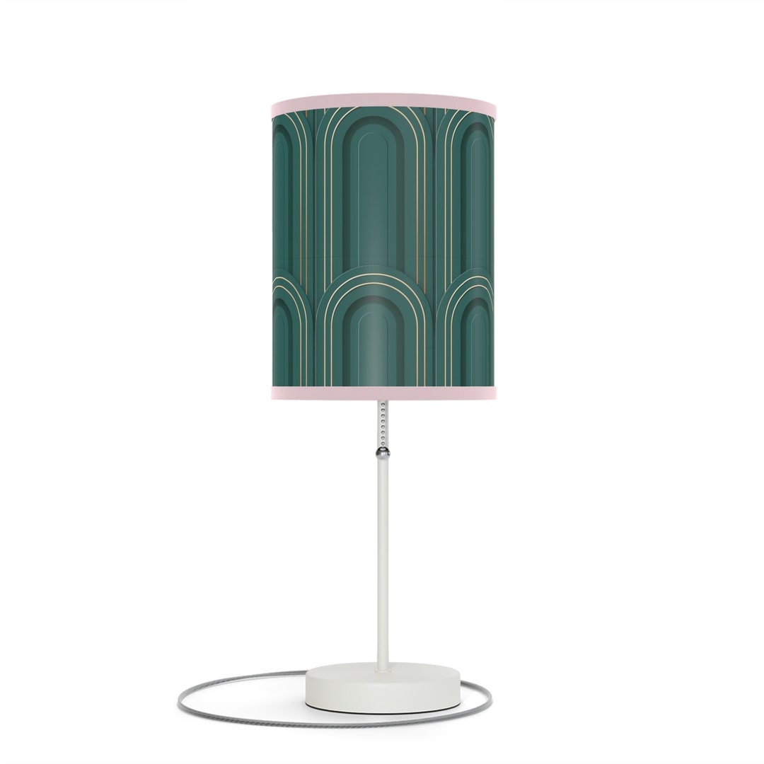 Lamp on a Stand, Art Deco, Art Deco Lamp, Modern Lamp, Green Lamp ...