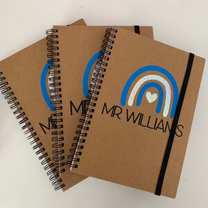 Personalised Rainbow Notebooks | Name | Notepad | Customised | Gift ...