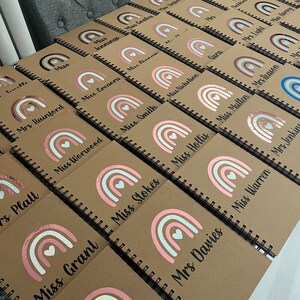Personalised Rainbow Notebooks | Name | Notepad | Customised | Gift ...