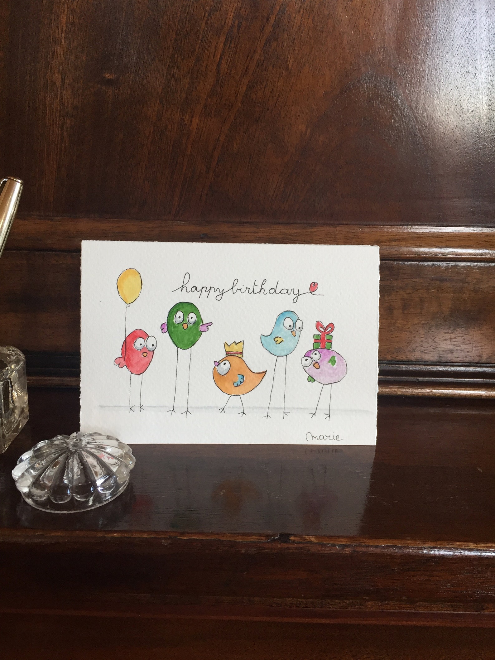 BIRTHDAY Handmade Original, Unique Greeting Cards. Watercolour. Your ...