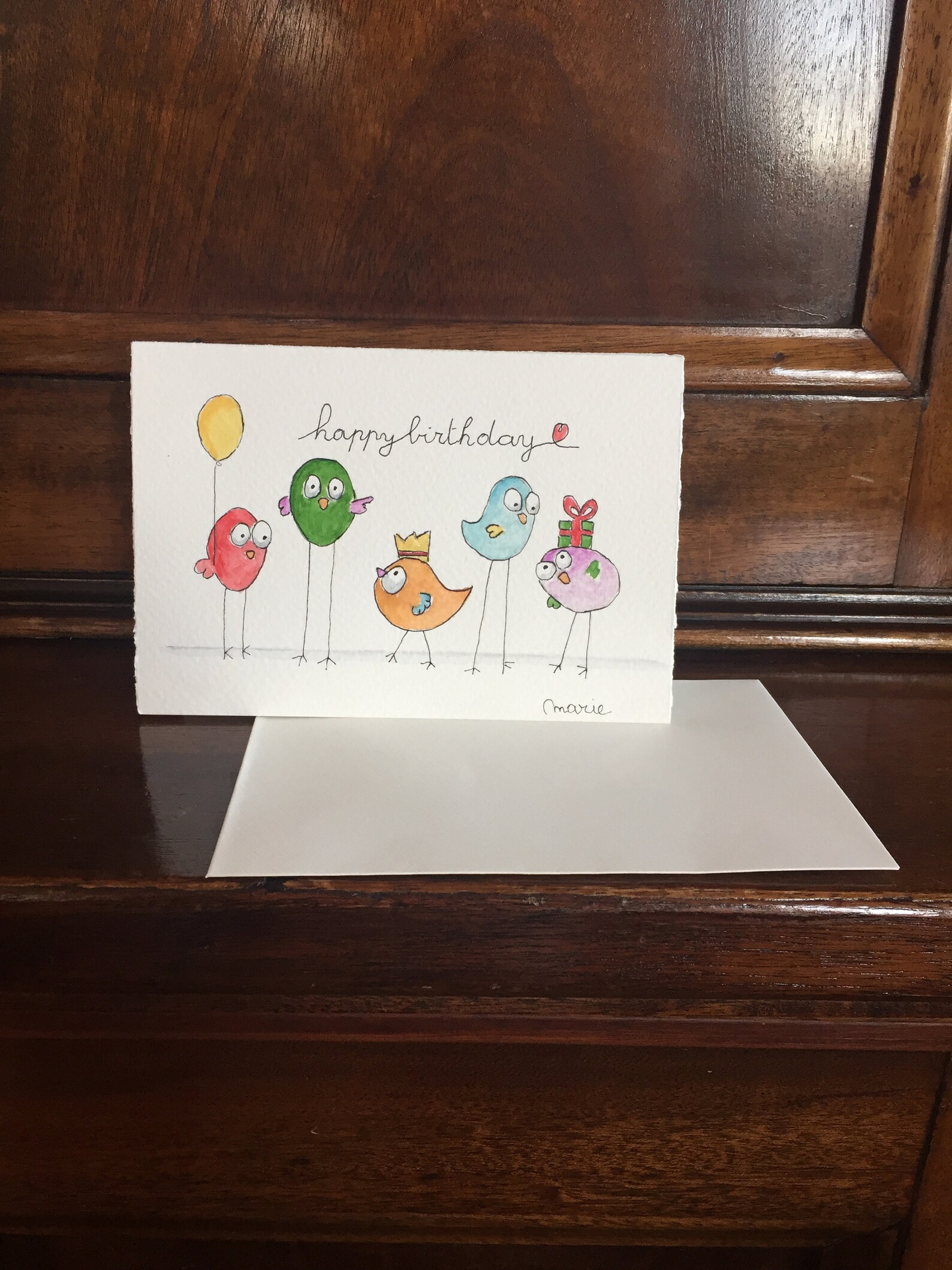 BIRTHDAY Handmade Original, Unique Greeting Cards. Watercolour. Your ...