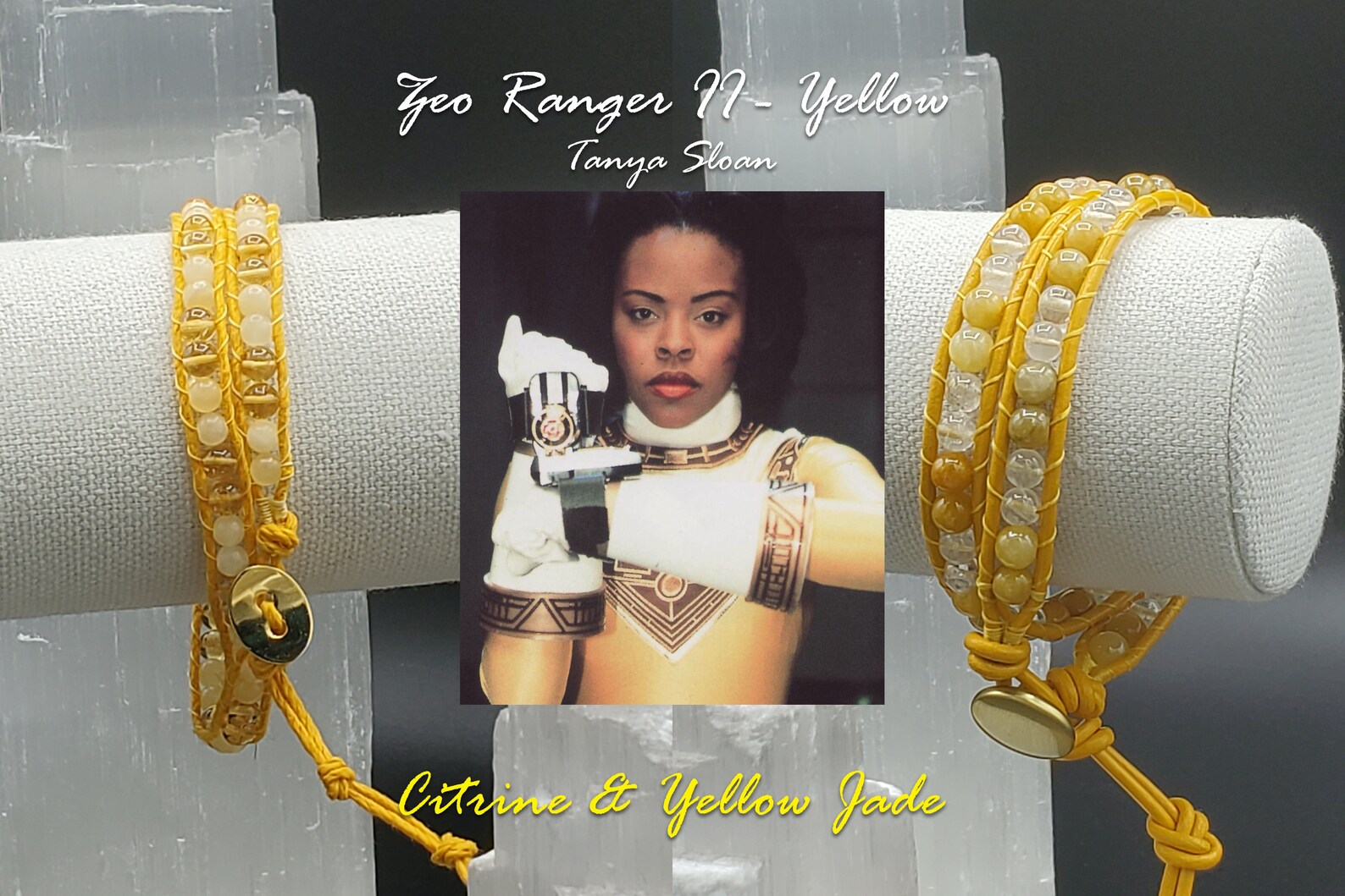 Power Rangers Inspired Beaded Wrap Bracelet Zeo Ranger II 2 Tanya Sloan ...