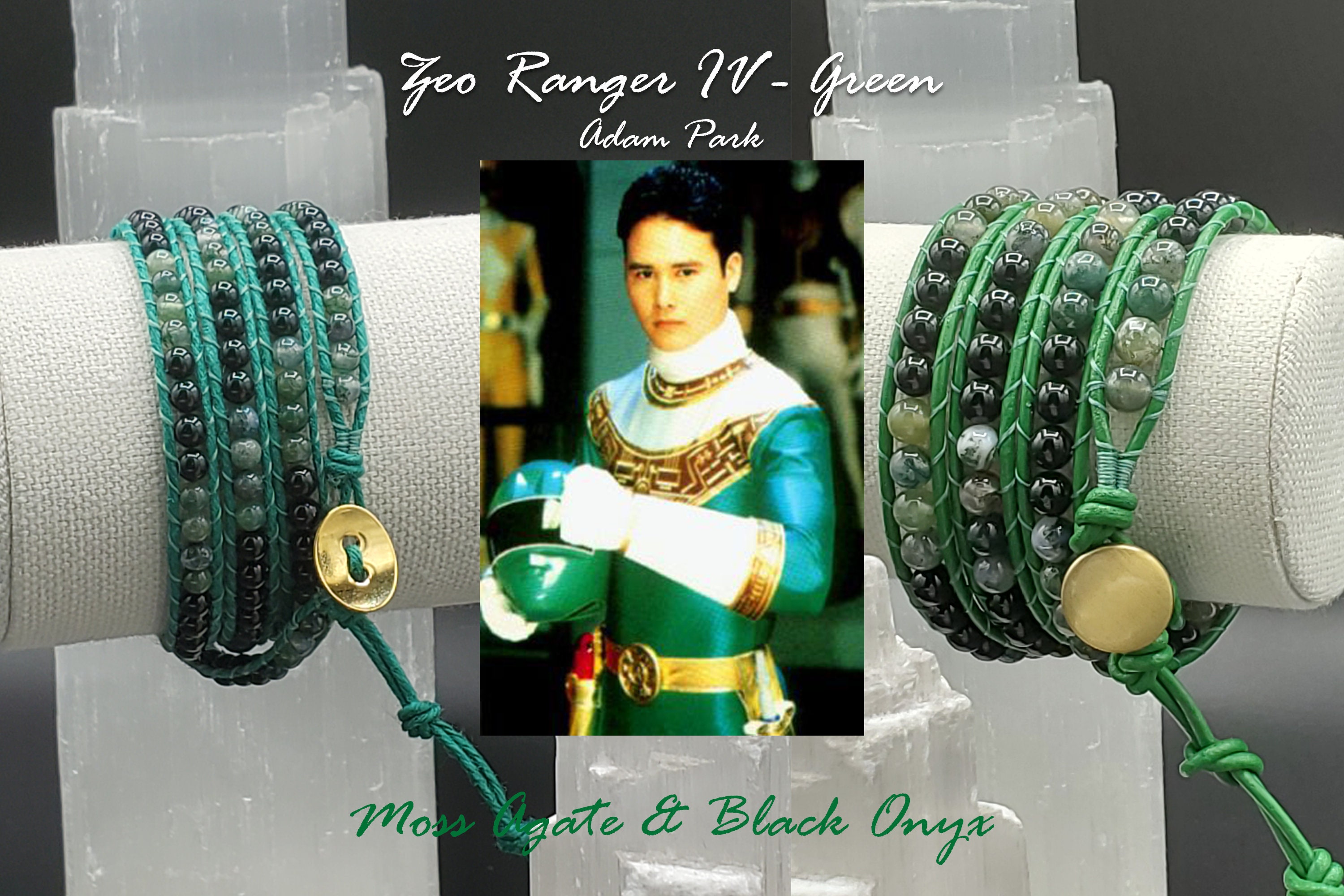 Power Rangers Inspired Beaded Wrap Bracelet Zeo Ranger IV 4 - Etsy