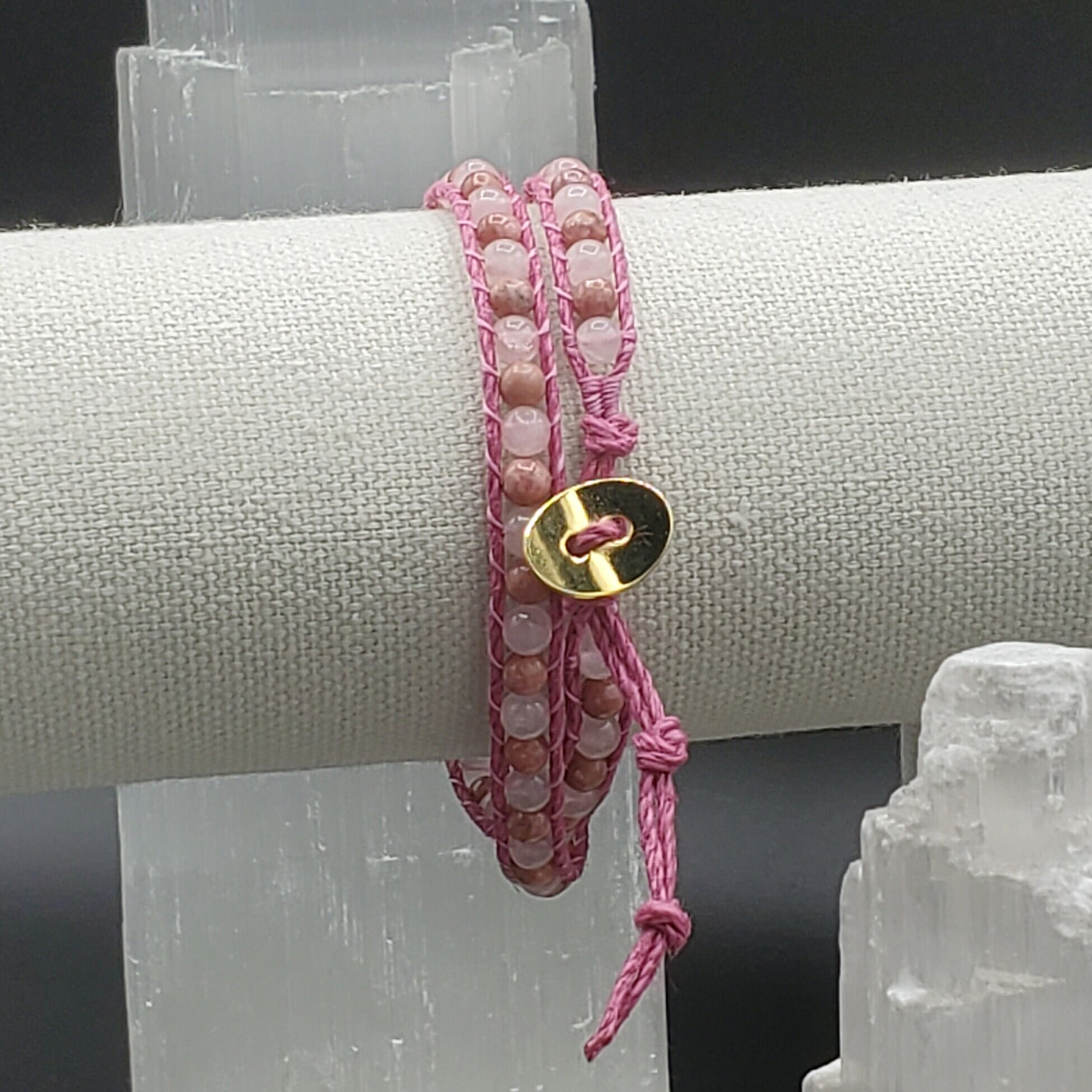 Power Rangers Inspired Beaded Wrap Bracelet Zeo Ranger I 1 Pink ...