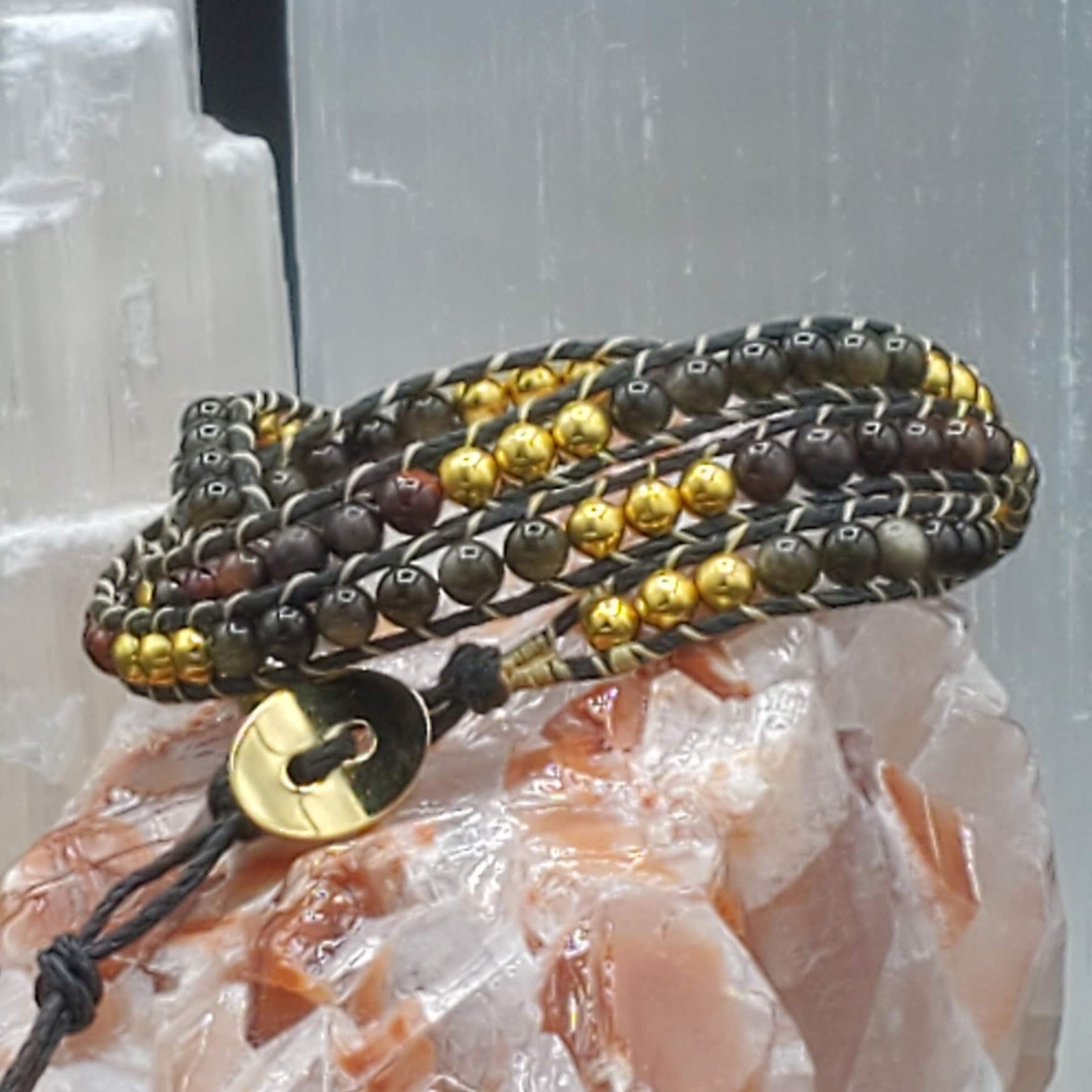 Power Rangers Inspired Beaded Wrap Bracelet Zeo Gold Ranger Jason Lee ...