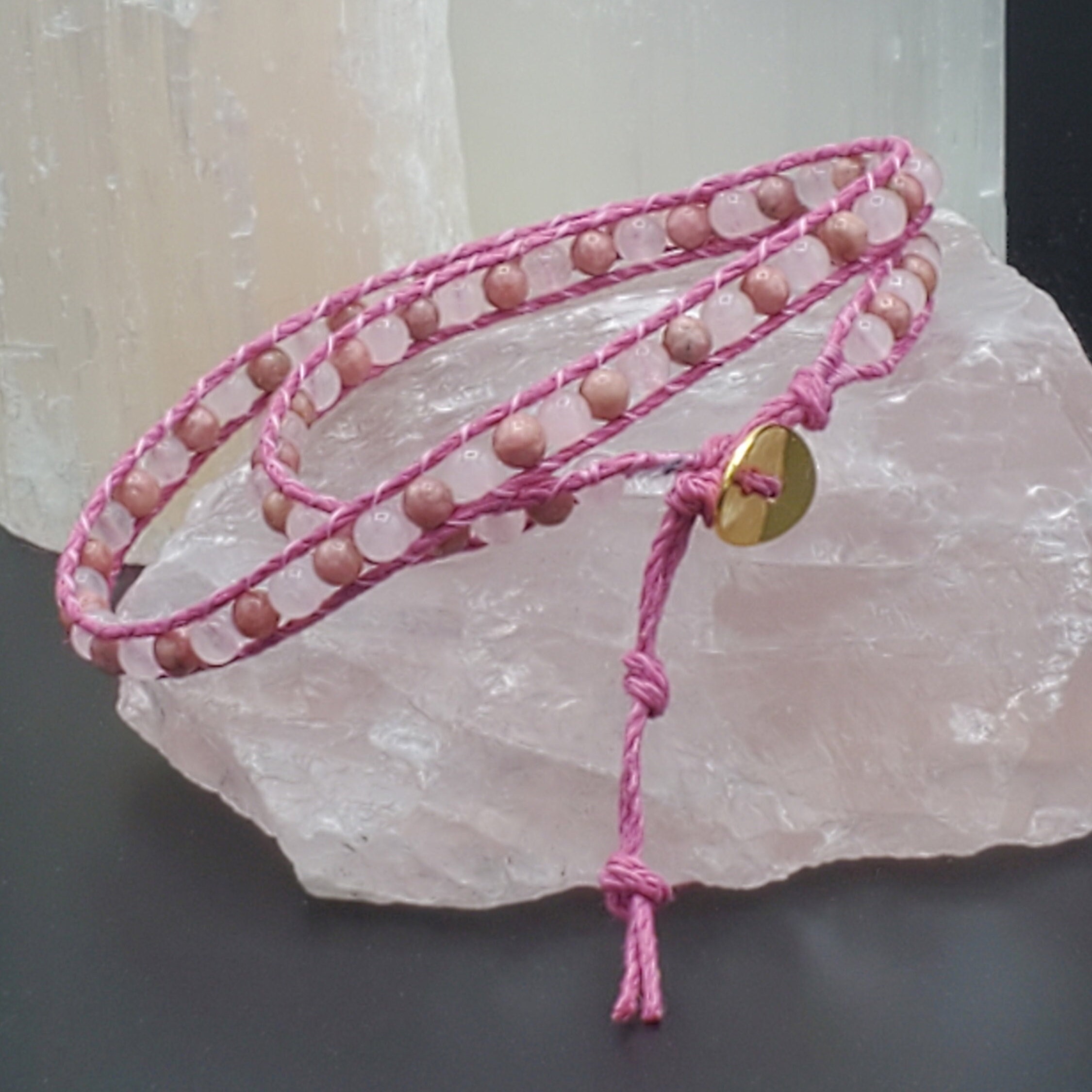 Power Rangers Inspired Beaded Wrap Bracelet Zeo Ranger I 1 Pink ...