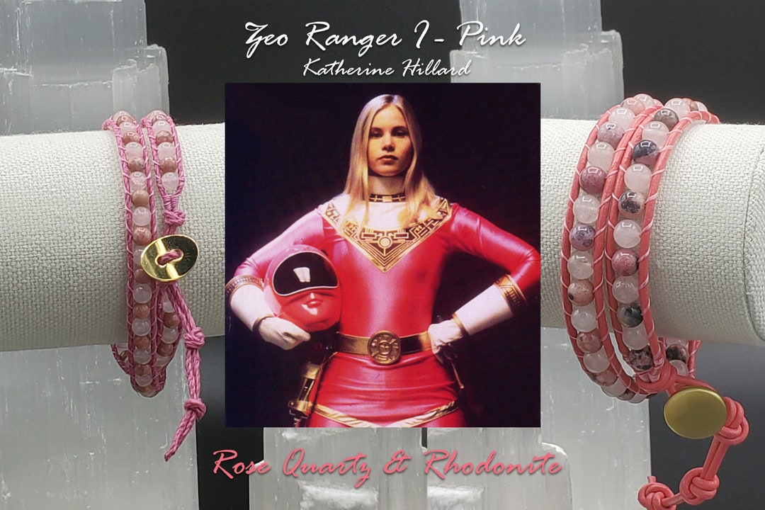 Power Rangers Inspired Beaded Wrap Bracelet Zeo Ranger I 1 Pink ...