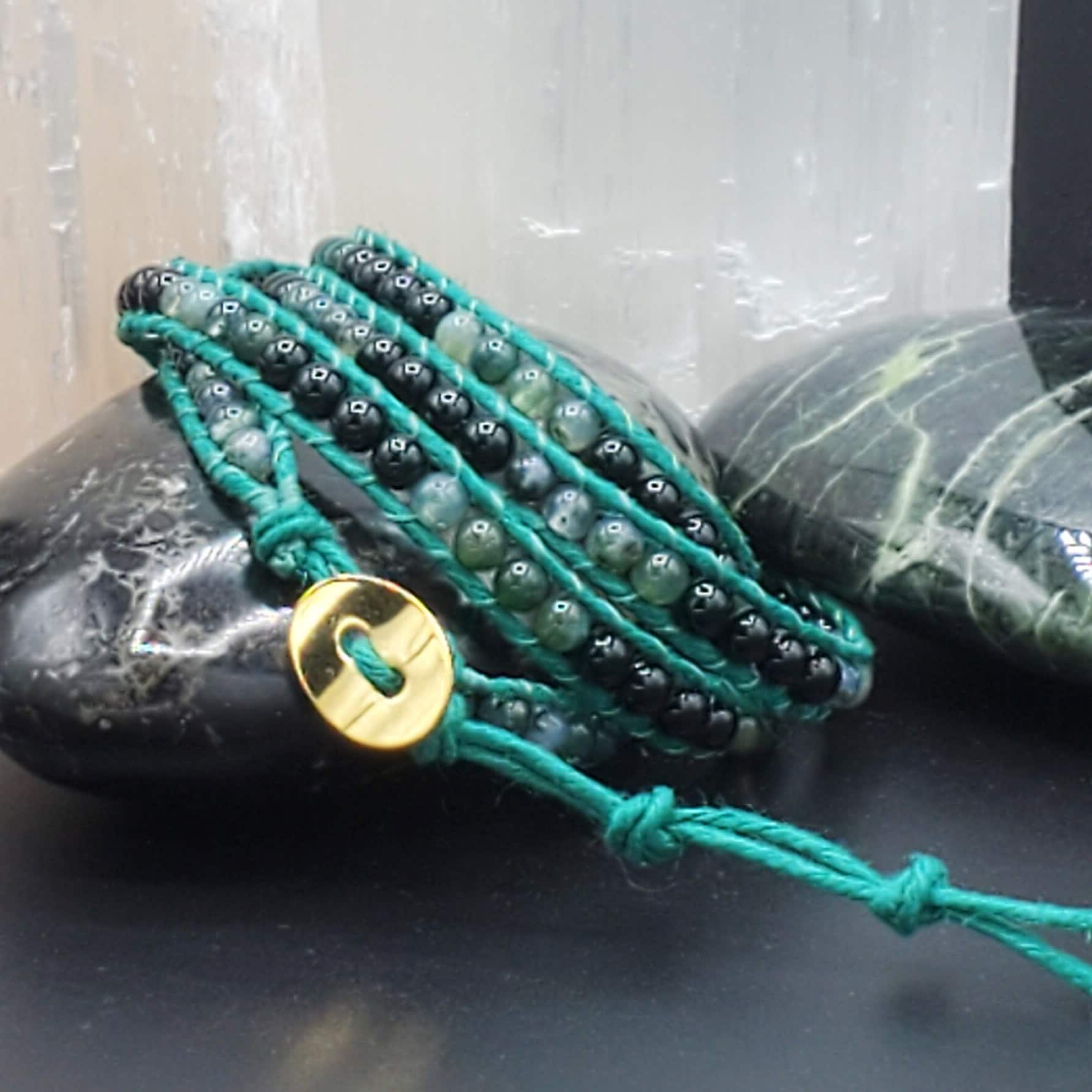 Power Rangers Inspired Beaded Wrap Bracelet Zeo Ranger IV 4 Green Adam ...