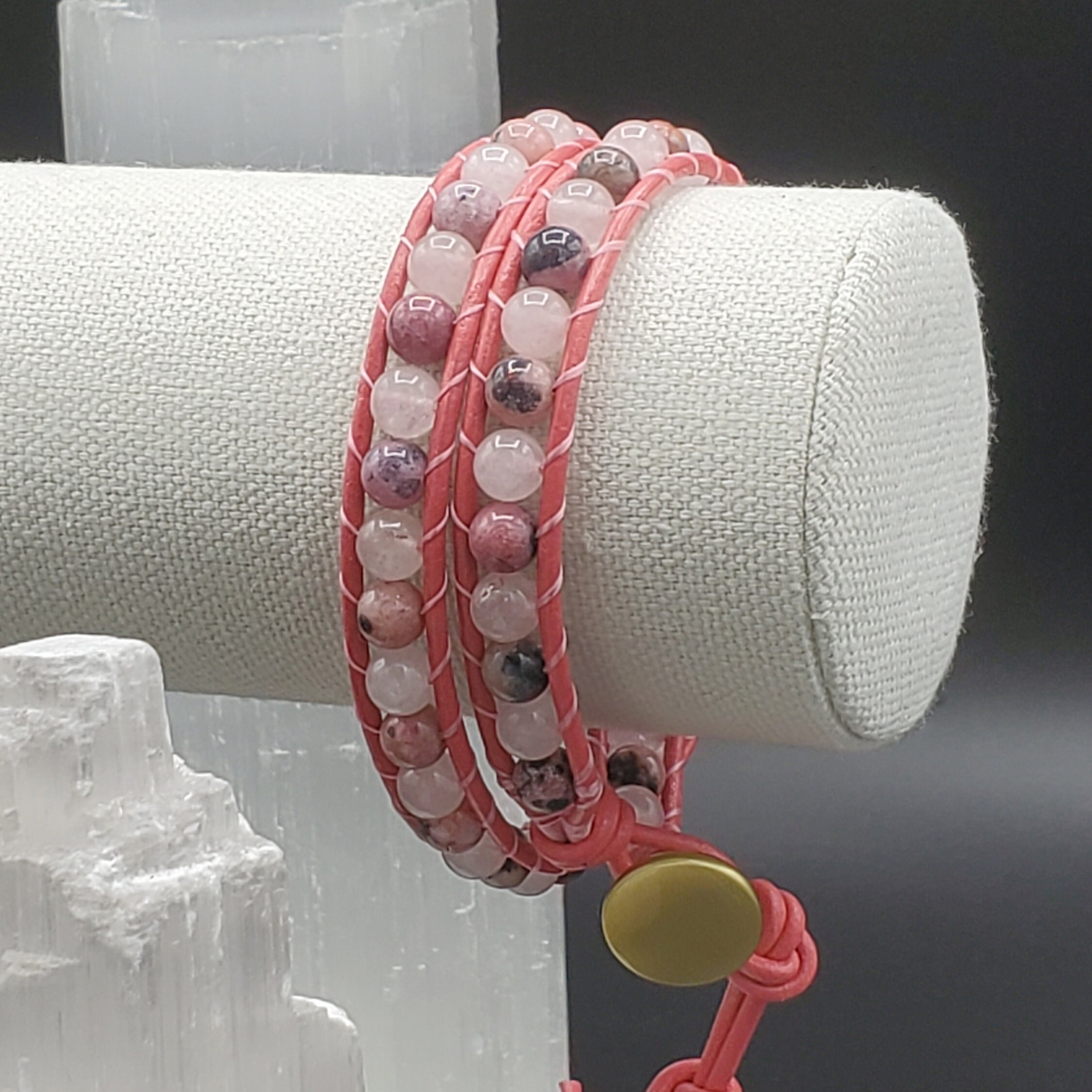 Power Rangers Inspired Beaded Wrap Bracelet Zeo Ranger I 1 Pink ...