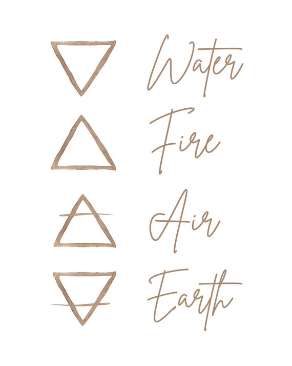 Four Earth Elements Symbols