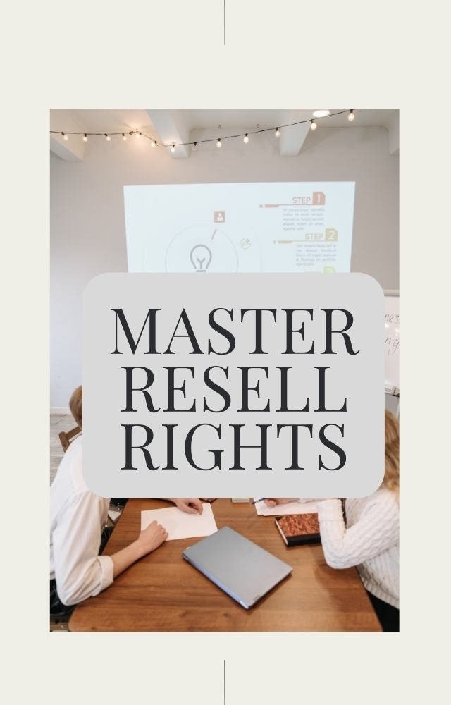 Master Resell Right's Explained - Etsy