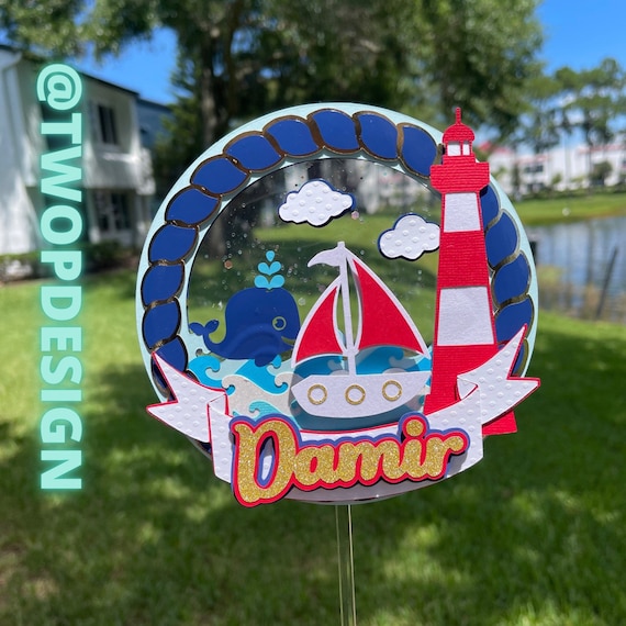 Nautical Cake Topper Sailor Cake Topper Nautical Party - Etsy