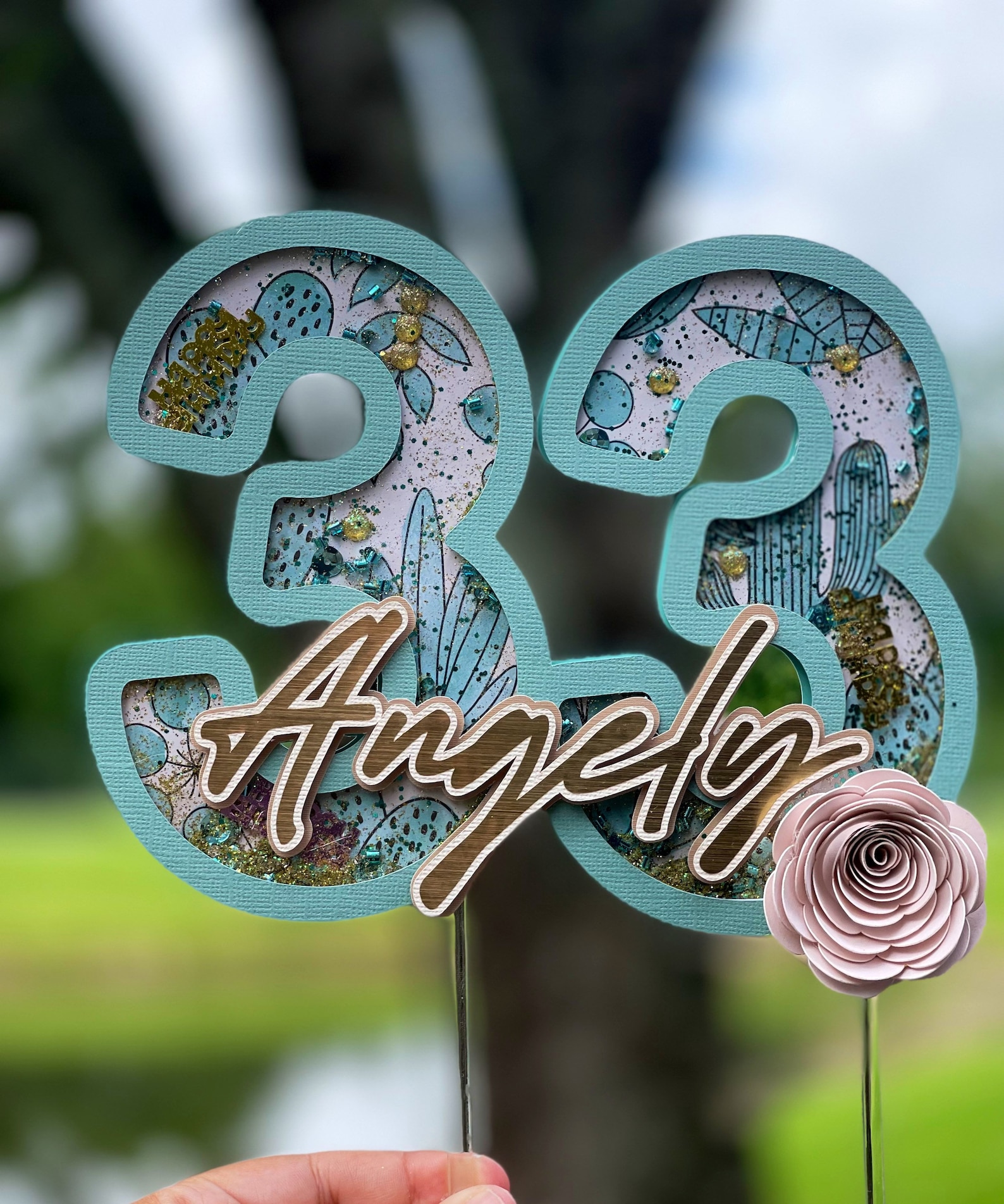 Caketopper Birthday Caketopper 33 Woman Decoration Woman - Etsy