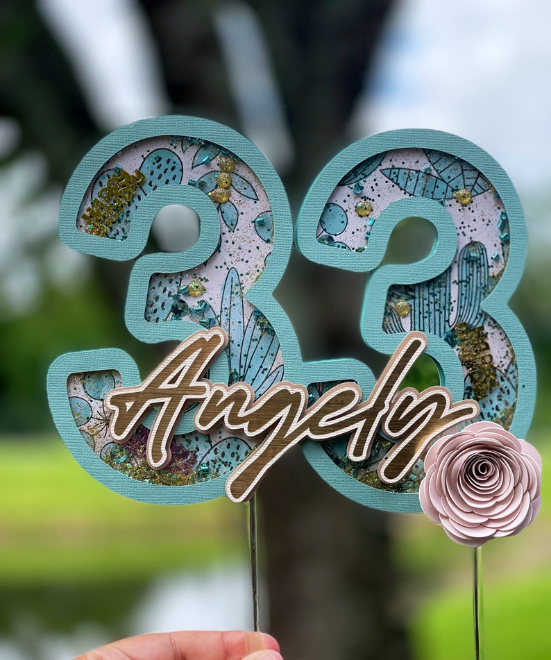 Caketopper Birthday Caketopper 33 Woman Decoration Woman - Etsy