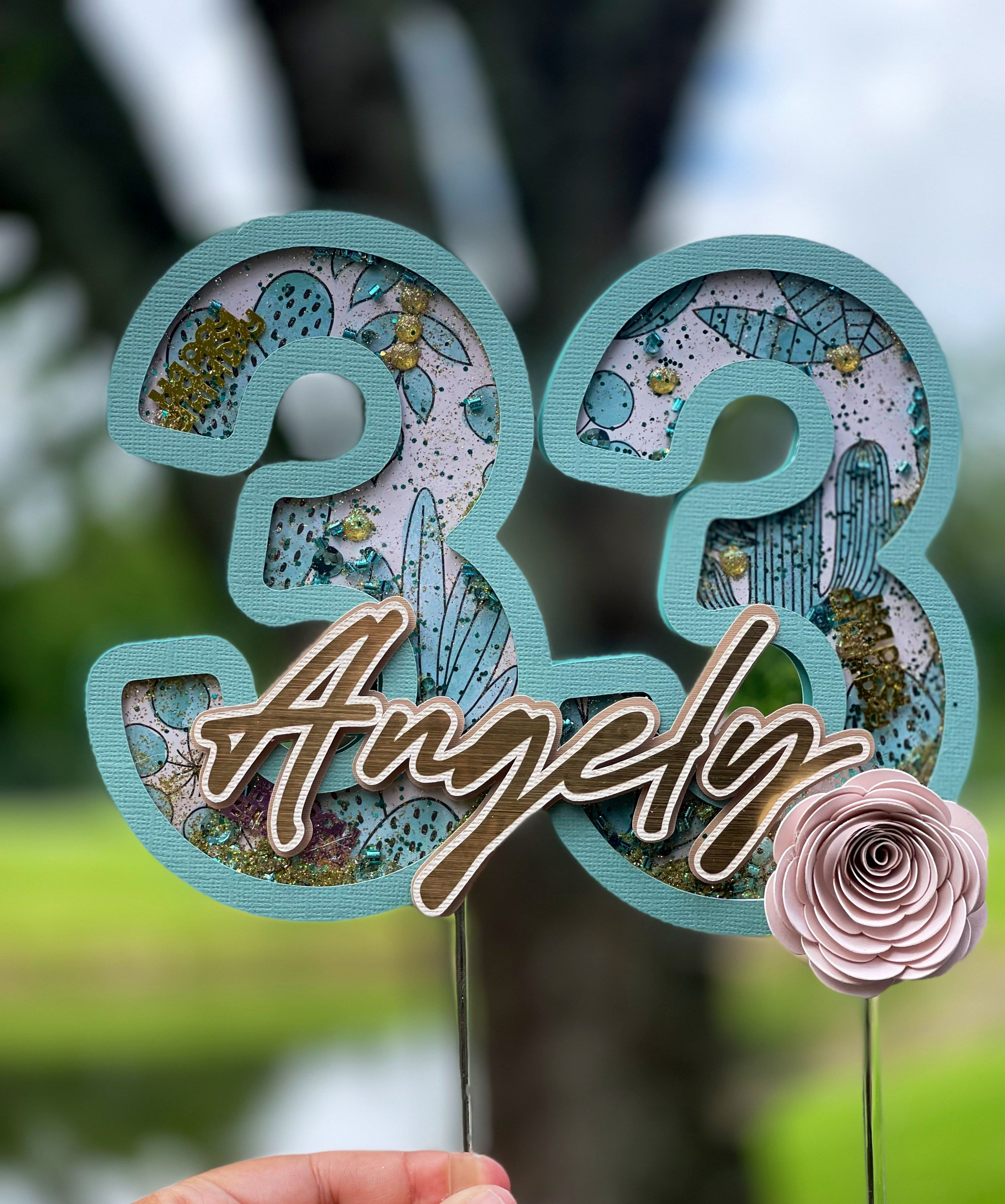 Caketopper Birthday Caketopper 33 Woman Decoration Woman - Etsy