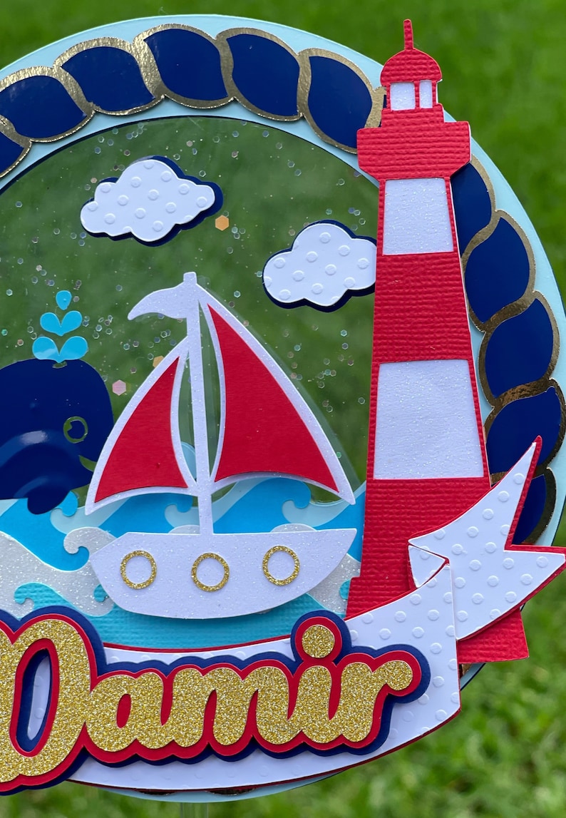 Nautical Cake Topper, Sailor Party Decoration - Etsy