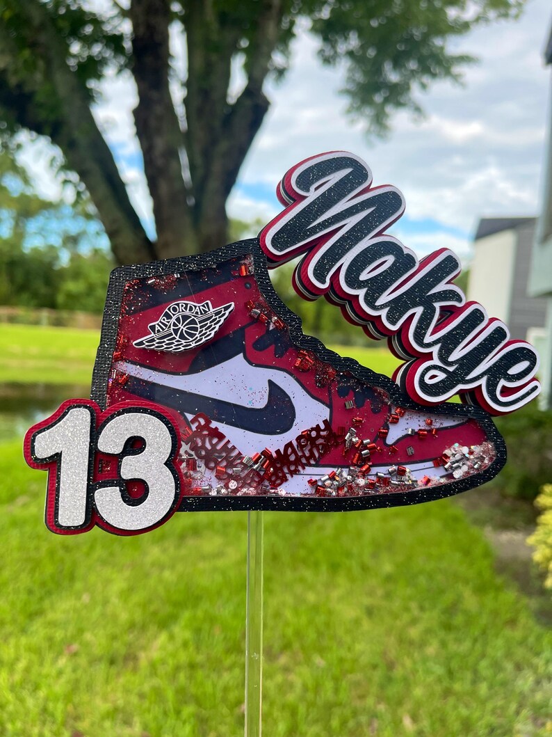 Jordan Inspired Cake Topper Sneaker Head Airmax Cake Topper - Etsy