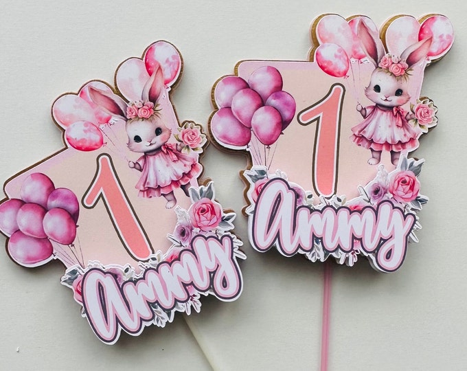 Bunny Ear Cupcake Toppers (qty. 6)| Bunny Cupcake Decorations| Easter ...