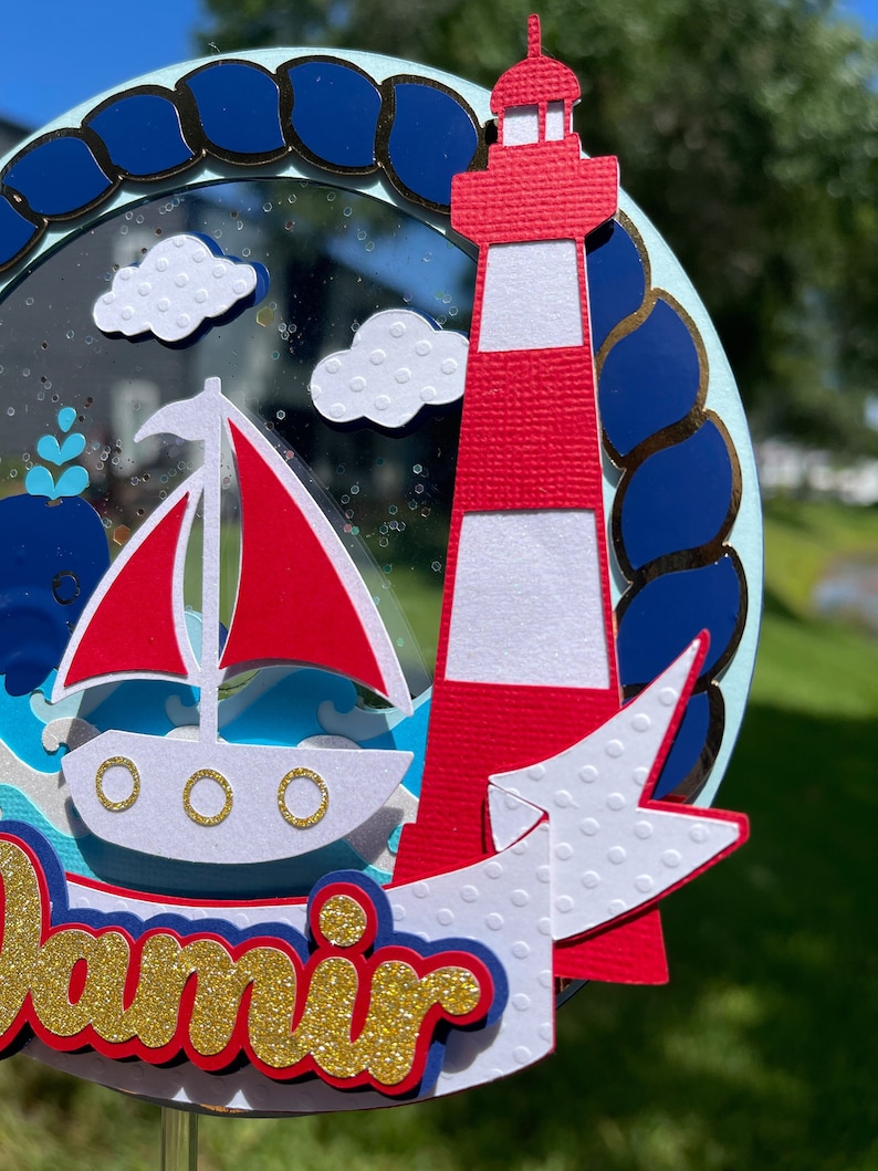 Nautical Cake Topper, Sailor Party Decoration - Etsy