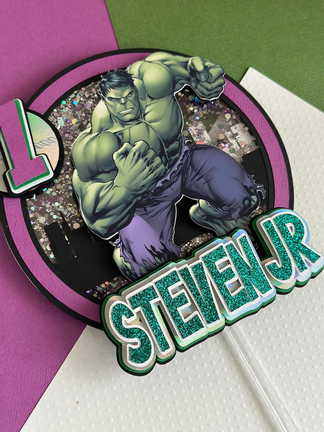 Hulk Inspirated Cake Topper Hulk Topper Hulk Centerpiece - Etsy