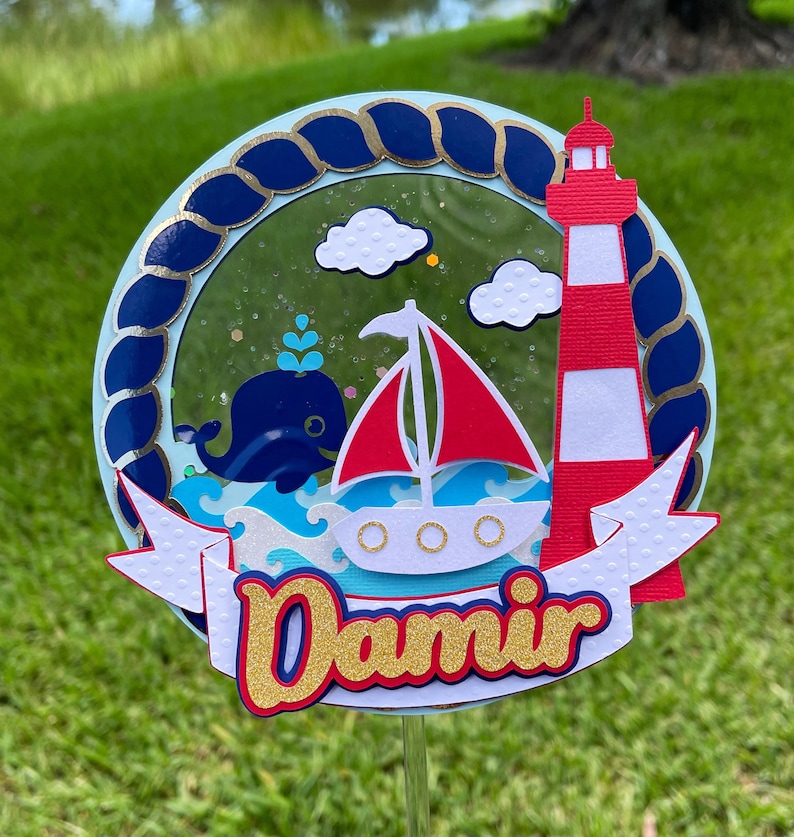 Nautical Cake Topper, Sailor Party Decoration - Etsy