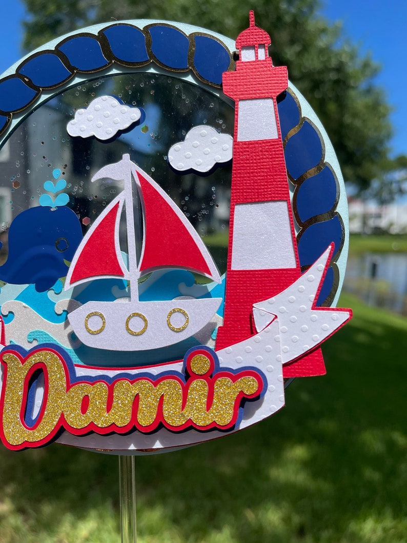 Nautical Cake Topper, Sailor Party Decoration - Etsy