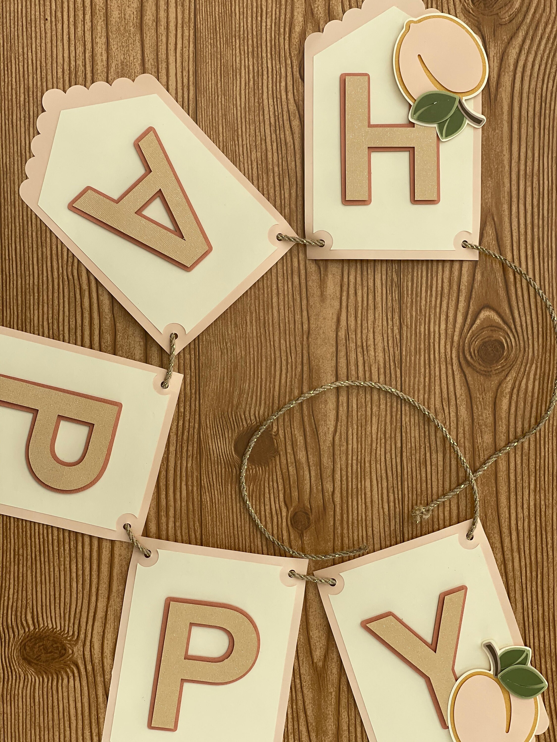 Peach Birthday Banner One Peach-peach Party - Etsy