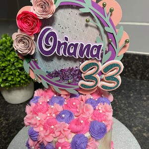Sweet Cake Topper, Flowers Cake Topper, Spring Caake Topper, Rose Cake ...