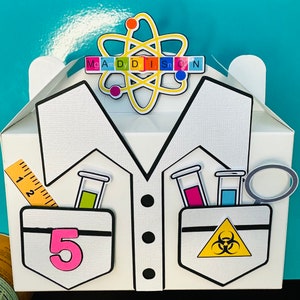Scientist Party Lunch Box, Science Lab Coat Treat Box - Etsy