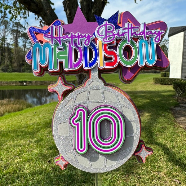 Disco Cake Toppers - Etsy Australia