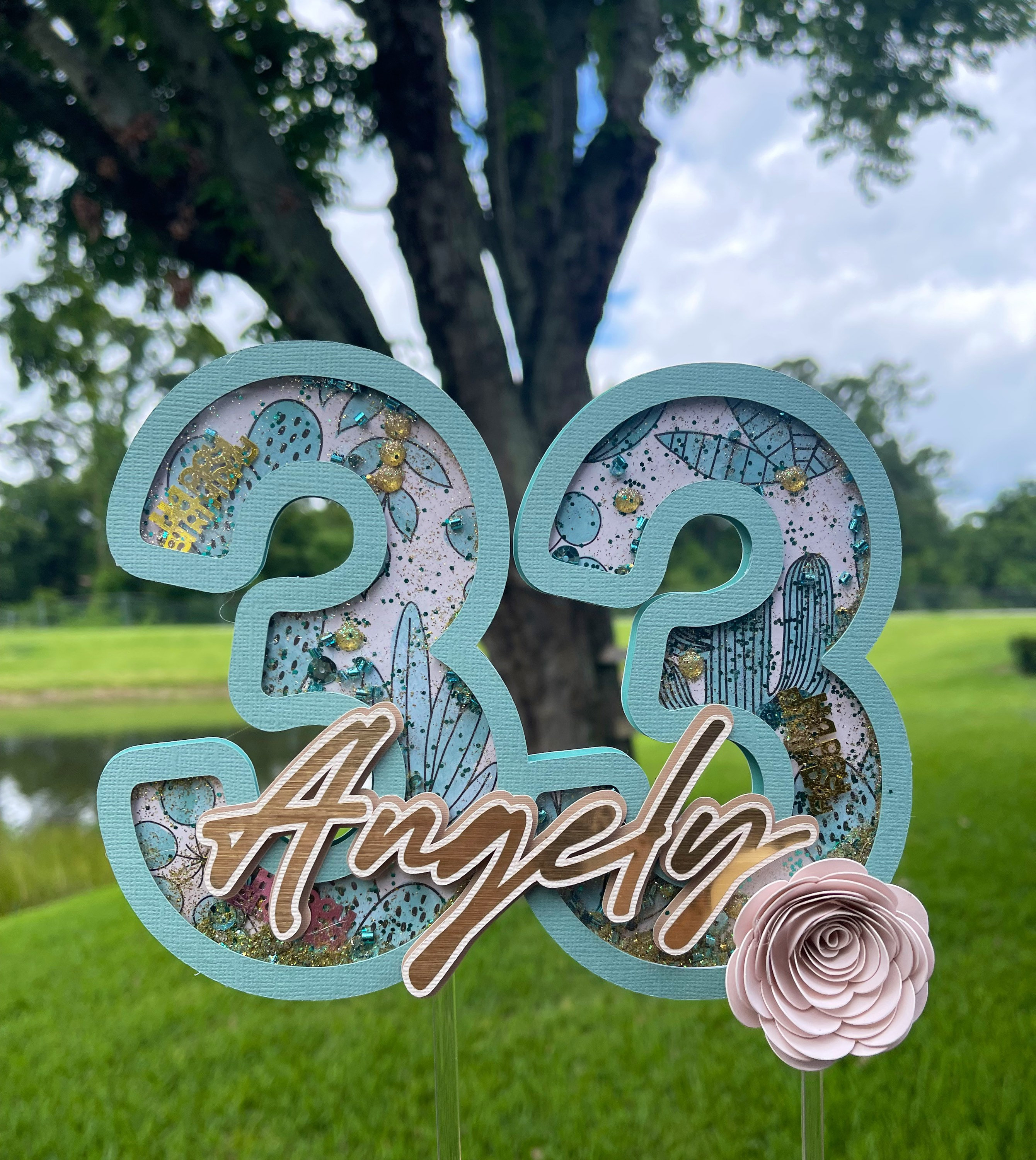 Caketopper Birthday Caketopper 33 Woman Decoration Woman - Etsy