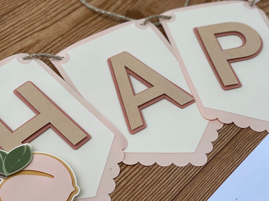 Peach Birthday Banner- One Peach-peach Party - Etsy