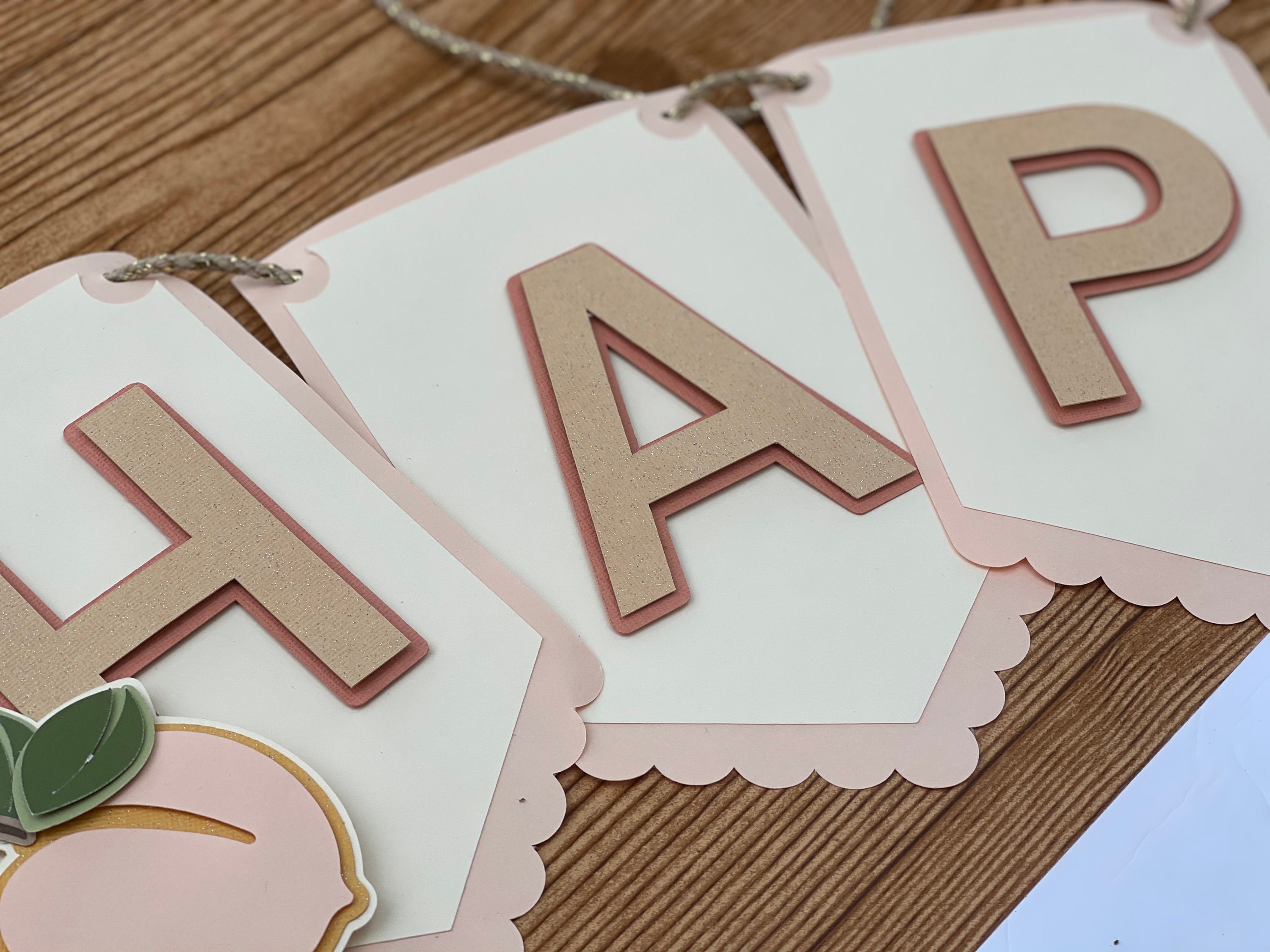 Peach Birthday Banner- One Peach-peach Party - Etsy