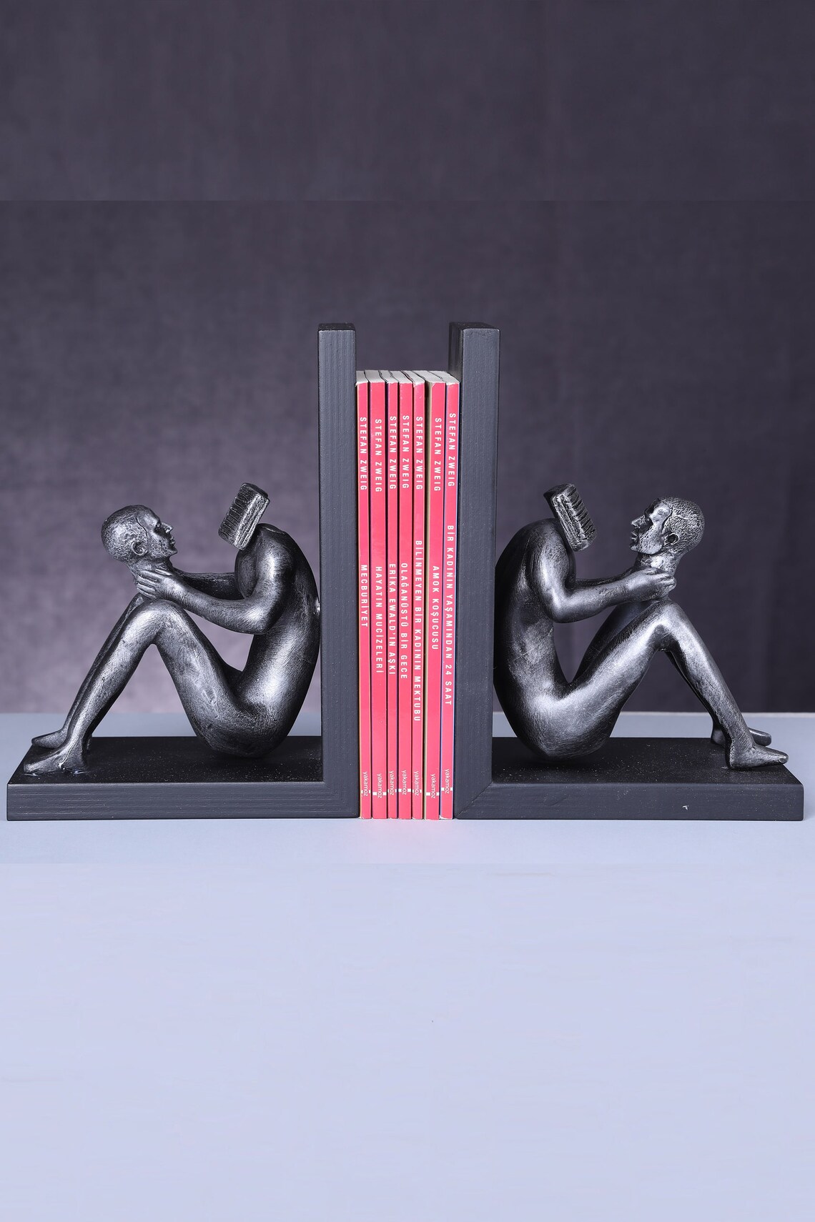 Self Reading Human Bookends Table&office Bookshelf Decor - Etsy