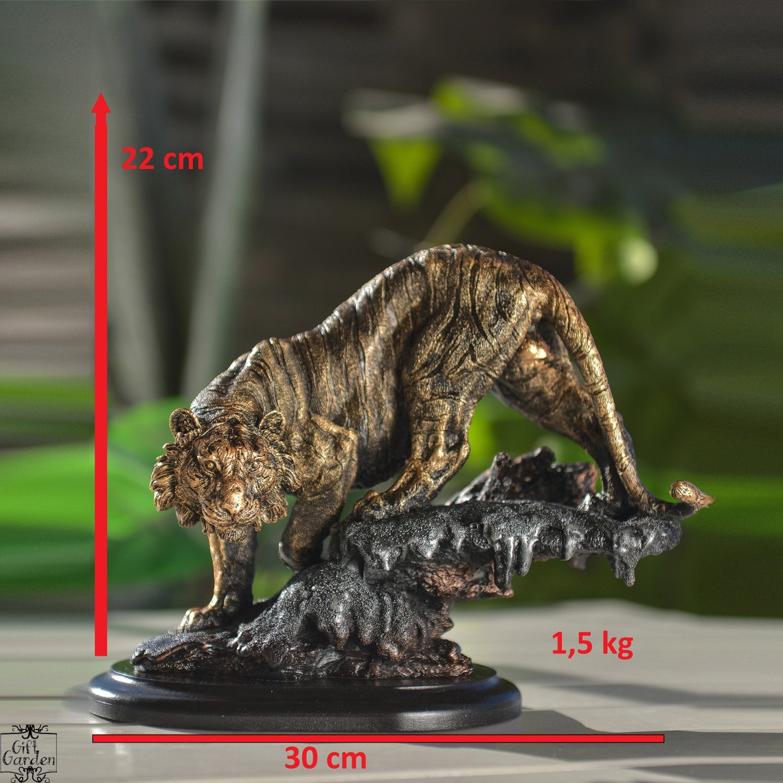 Gold Tiger Statue Large Tiger Statue Big Cat Sculpture - Etsy