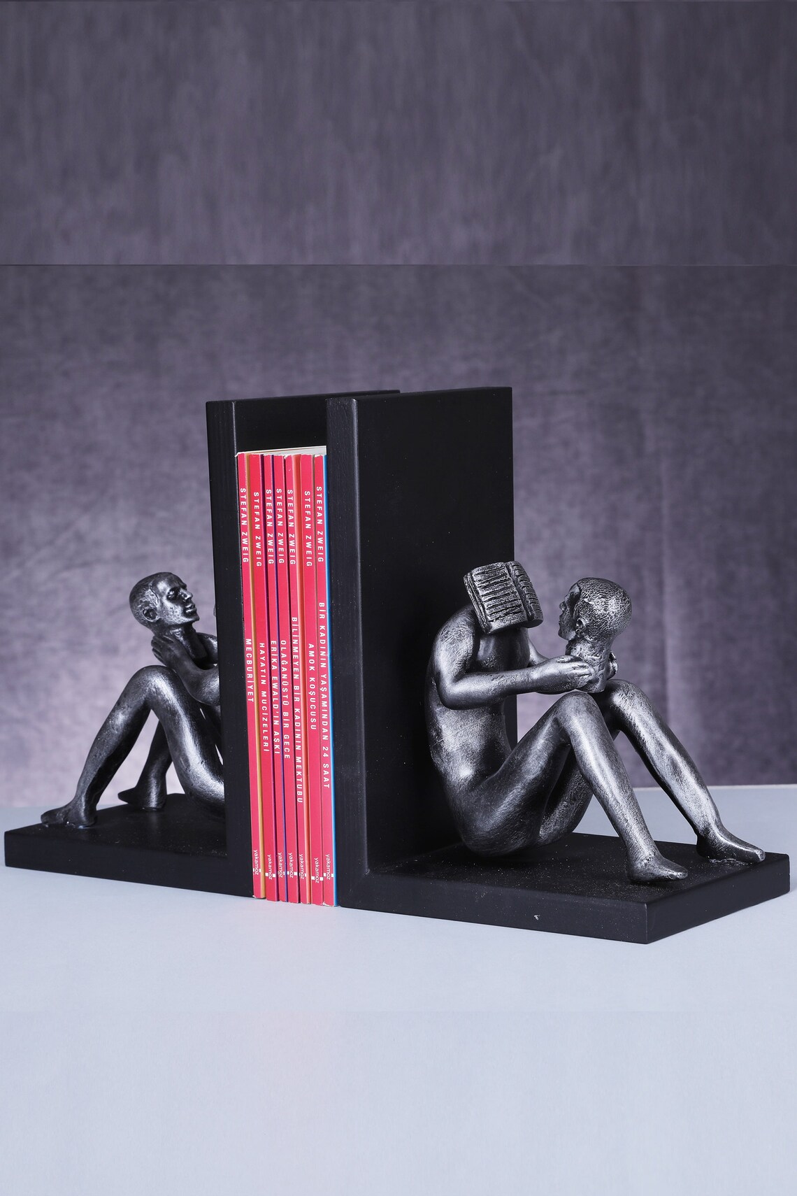 Self Reading Human Bookends Table&office Bookshelf Decor - Etsy