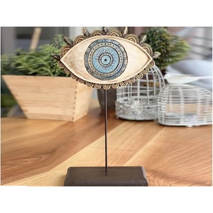 Handmade Evil Eye Home & Office Desktop Decor Handmade Sculpture ...