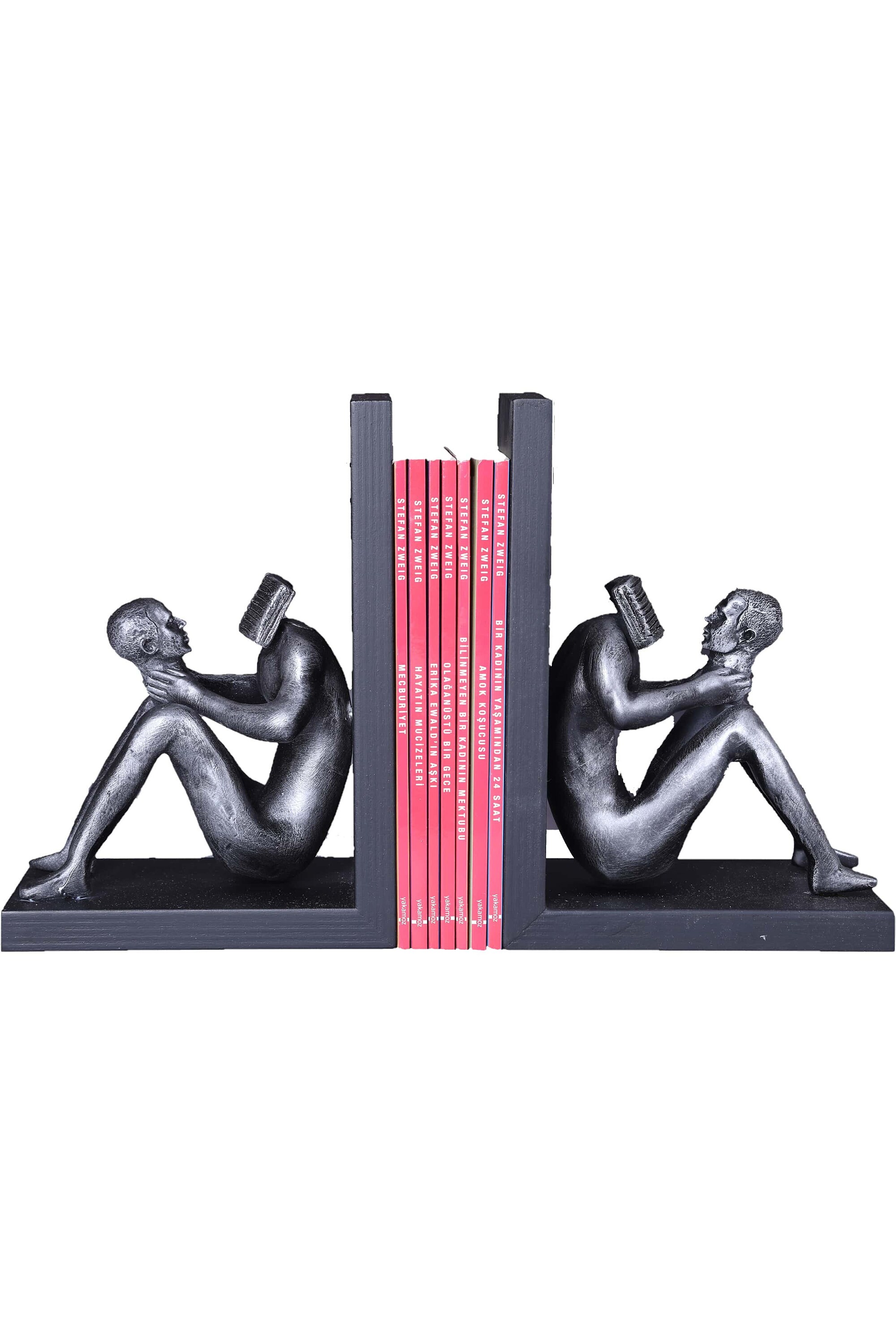 Self Reading Human Bookends Table&office Bookshelf Decor - Etsy