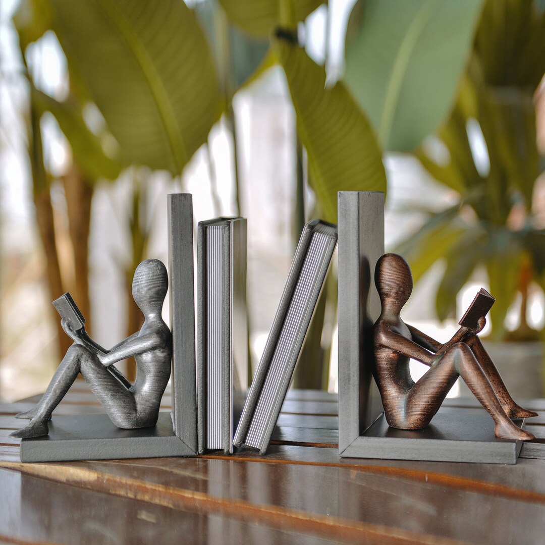 Human Reading Bookends for Book Lovers, Book Lovers Statue, Readers ...