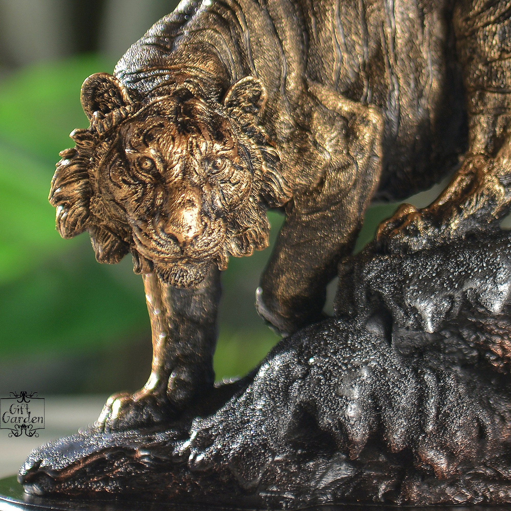 Gold Tiger Statue Large Tiger Statue Big Cat Sculpture - Etsy