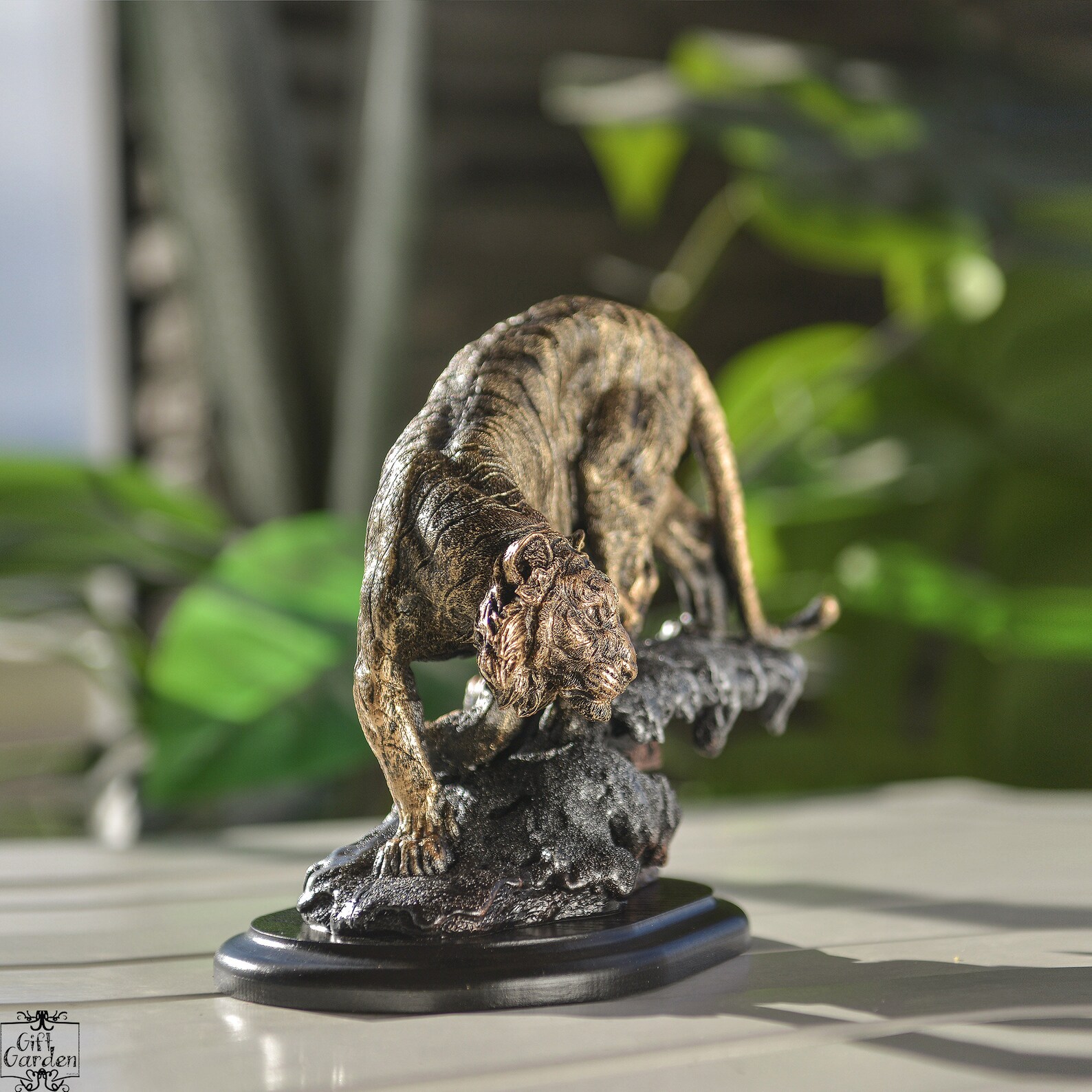 Gold Tiger Statue Large Tiger Statue Big Cat Sculpture - Etsy