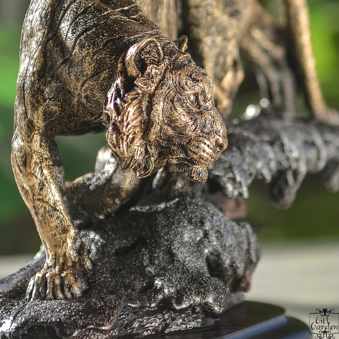 Gold Tiger Statue Large Tiger Statue Big Cat Sculpture - Etsy