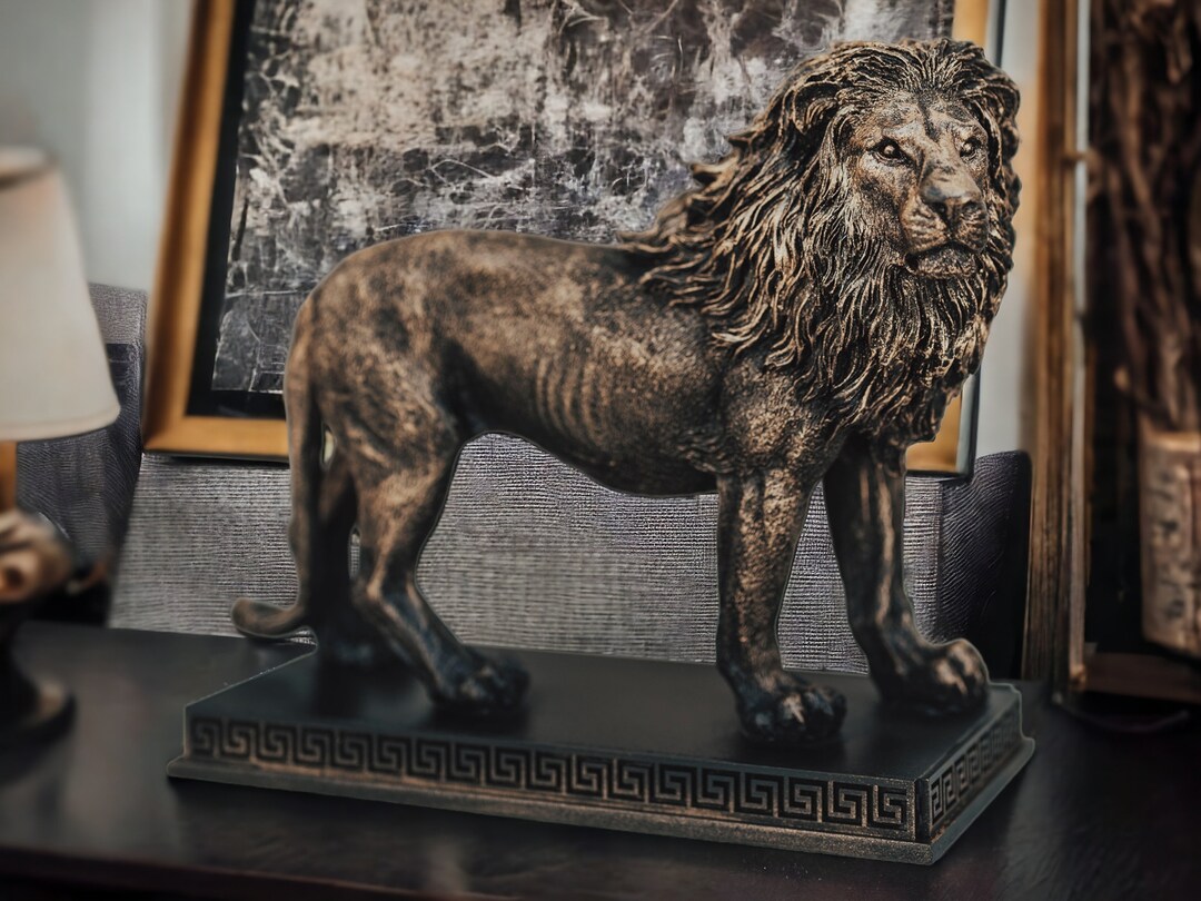 Lion Sculpture, Lion Statue, Lion Bronzed Statue, Home&office Decor ...