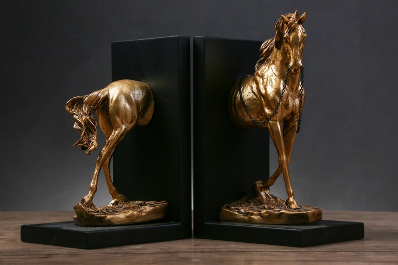 Decorative Horse Bookends Book Stopper Housewarming Gift - Etsy